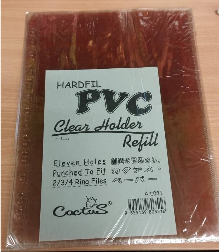A4 11 HOLES PVC DOCUMENT PROTECTORS-REFILL