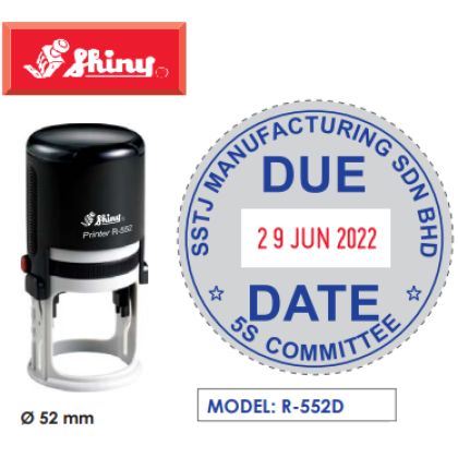 RUBBER STAMP SHINY R-552D (DIA:52MM)