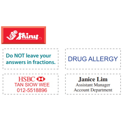 RUBBER STAMP SHINY S-842/S-852 (14 X 38MM)