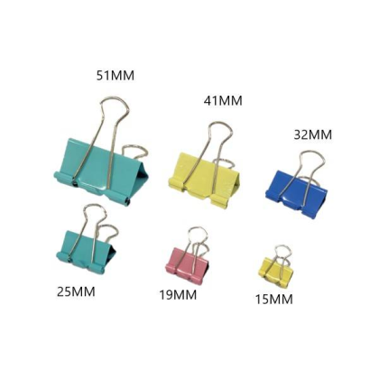 COLOUR BINDER CLIP / DOUBLE SIDED CLIP 15MM