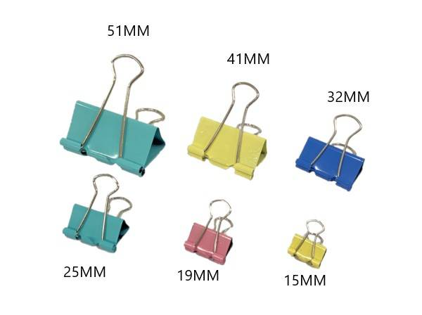 COLOUR BINDER CLIP / DOUBLE SIDED CLIP 15MM