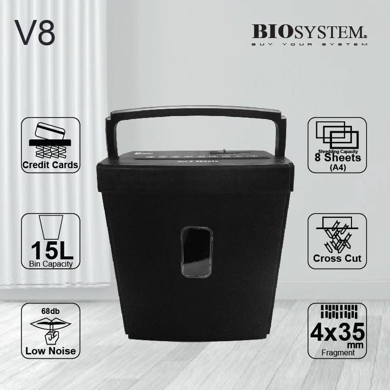 BIOSYSTEM PAPER SHREDDER V8