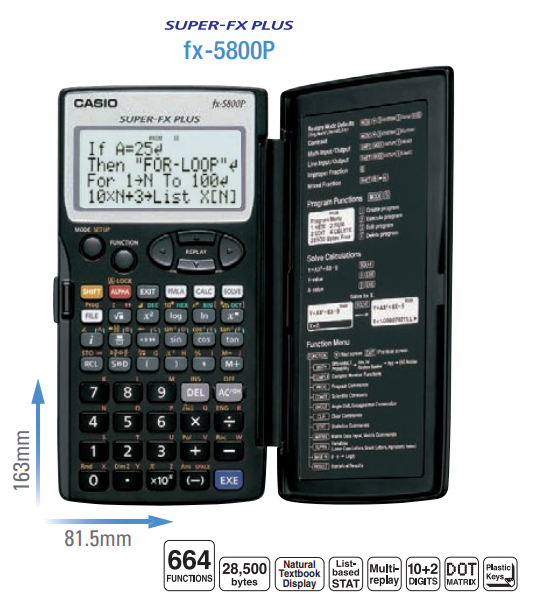 CASIO CALCULATOR FX-5800P