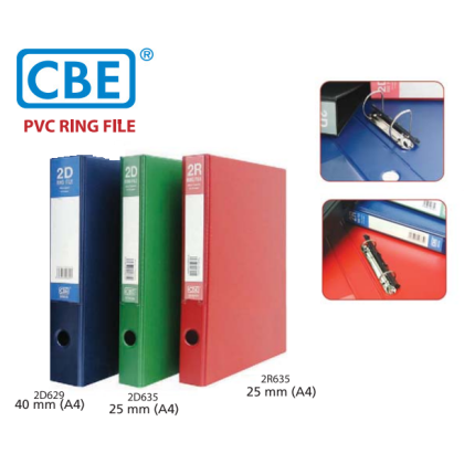 CBE A4 PVC 2-D RING FILE (2D629) 40MM