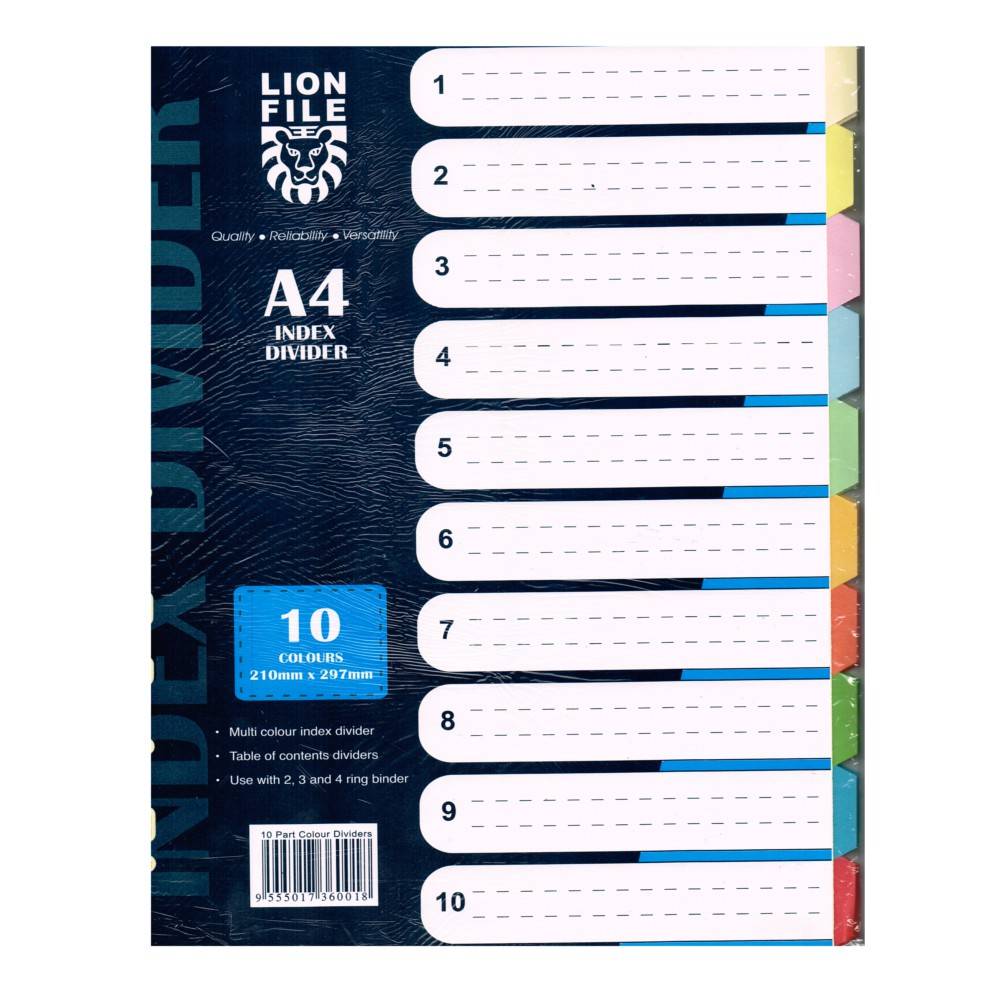 Index Divider 10 Colour