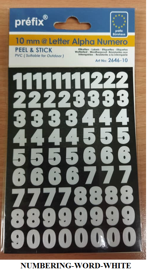 10MM LETTER ALPHA NUMERO