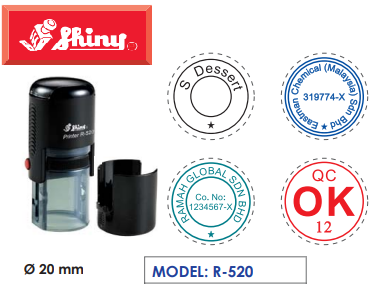 RUBBER STAMP SHINY R-520 (DIA:20MM)