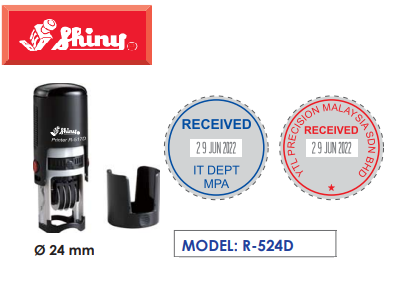 RUBBER STAMP SHINY R-524D (DIA:24MM)