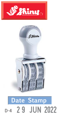 SHINY DATE STAMP 4MM D4