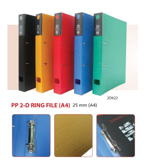 CBE A4 PP 2-D RING FILE (2D622) 25MM