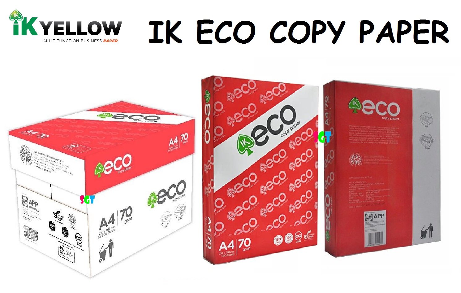 A4 PAPER IKECO 70GM (500'/PKT)